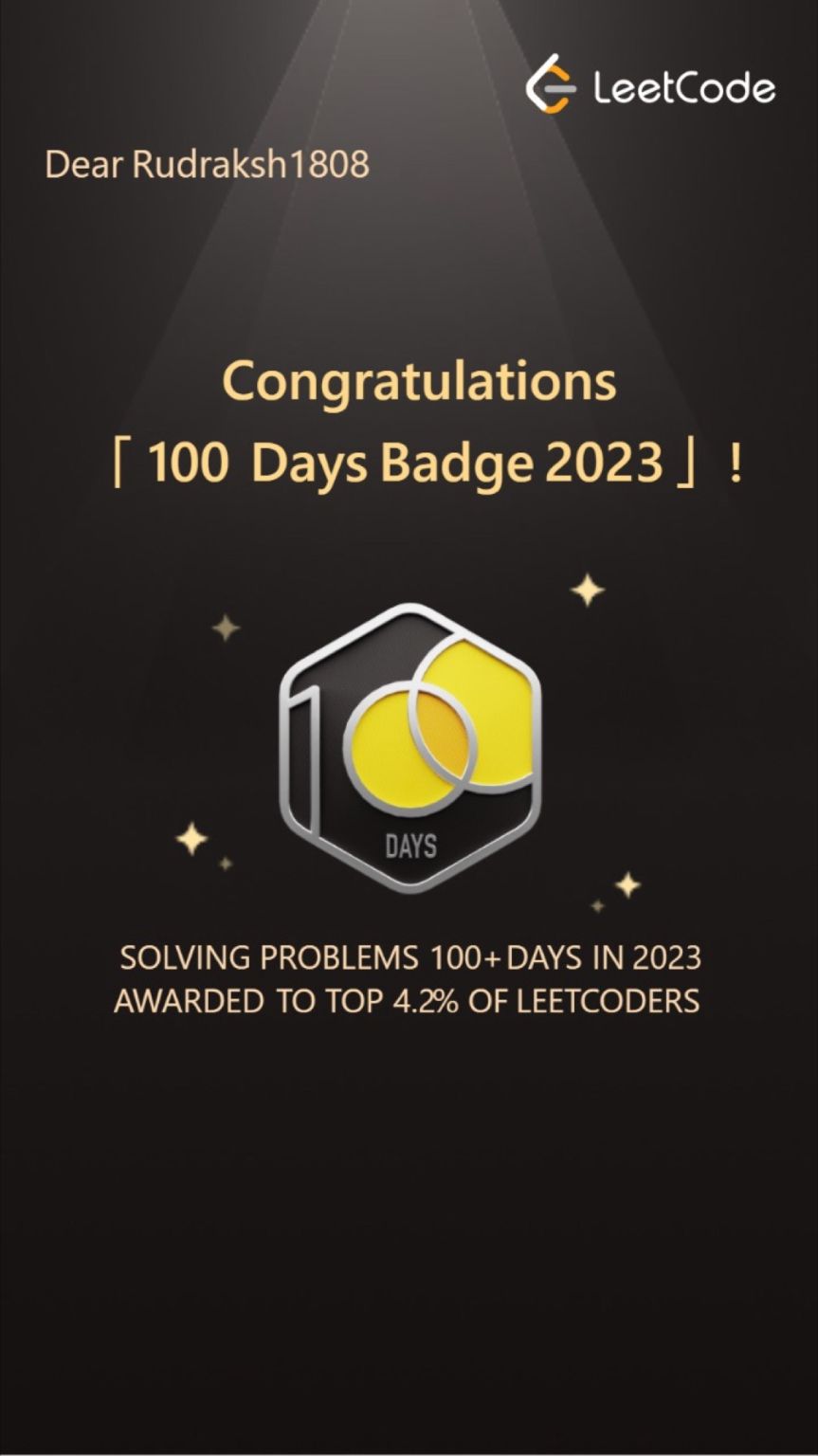 Rudraksh Mathuria on LinkedIn: #leetcode #codingachievement # ... Rudraksh Mathuria on LinkedIn: #leetcode #codingachievement # ...