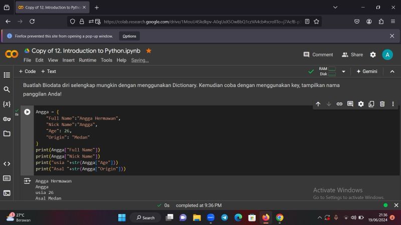 Angga Hermawan on LinkedIn: Mini Task Sesi 12 Introduction to Phhyton ... Angga Hermawan on LinkedIn: Mini Task Sesi 12 Introduction to Phhyton ...