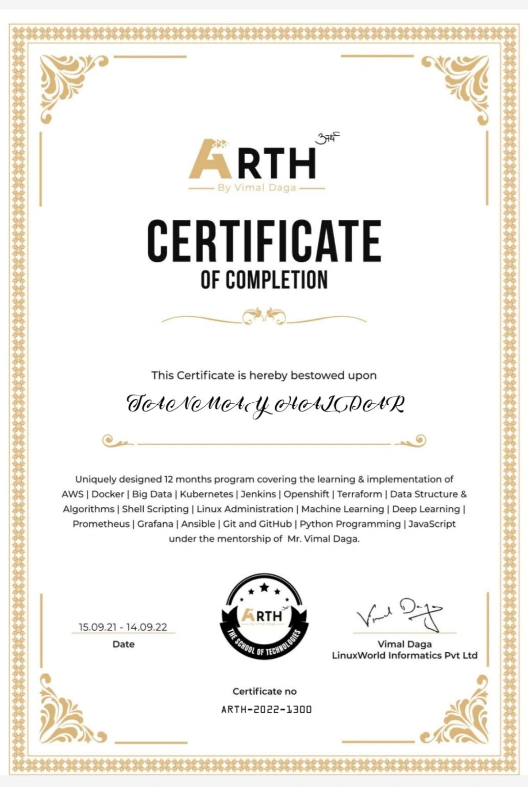 Tanmay Haldar on LinkedIn: #arth2 #vimaldaga #success # ... Tanmay Haldar on LinkedIn: #arth2 #vimaldaga #success # ...