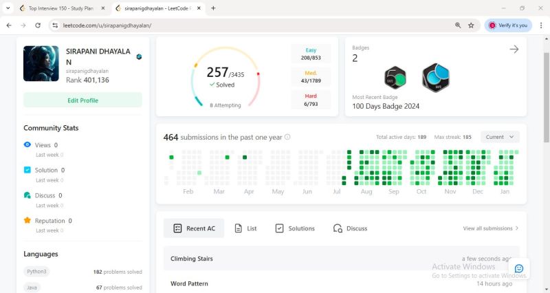 SIRAPANI DHAYALAN on LinkedIn: #leetcode #consistency #codingjourney ... SIRAPANI DHAYALAN on LinkedIn: #leetcode #consistency #codingjourney ...