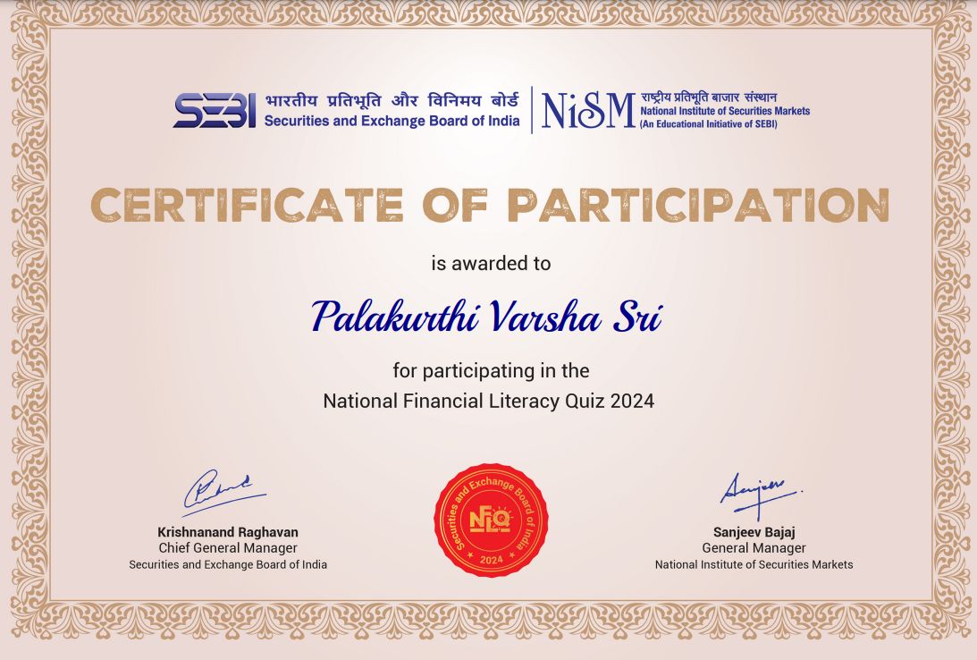 Palakurthi Varsha Sri on LinkedIn: #financialliteracy Palakurthi Varsha Sri on LinkedIn: #financialliteracy