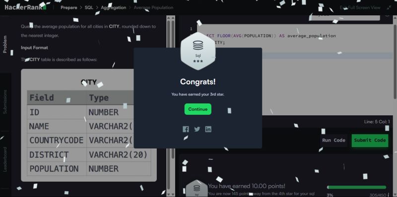 #hackerrank #sql #dataskills #practicemakesprogress #100daysofcode ... #hackerrank #sql #dataskills #practicemakesprogress #100daysofcode ...