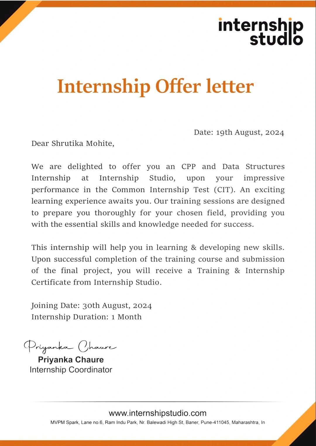 Shrutika Mohite on LinkedIn: #internship #coding #cpp #datastructures # ... Shrutika Mohite on LinkedIn: #internship #coding #cpp #datastructures # ...