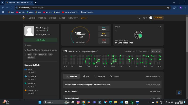 Harsh Rajput on LinkedIn: #leetcode #100questions #codingjourney # ... Harsh Rajput on LinkedIn: #leetcode #100questions #codingjourney # ...