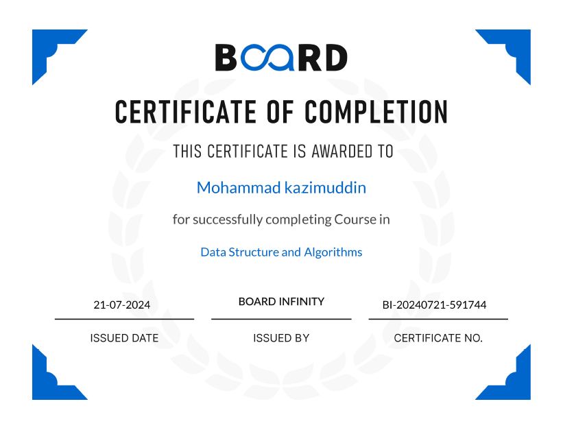 Mohammad Kazimuddin on LinkedIn: #boardinfinty #dsa #cpp #coding Mohammad Kazimuddin on LinkedIn: #boardinfinty #dsa #cpp #coding