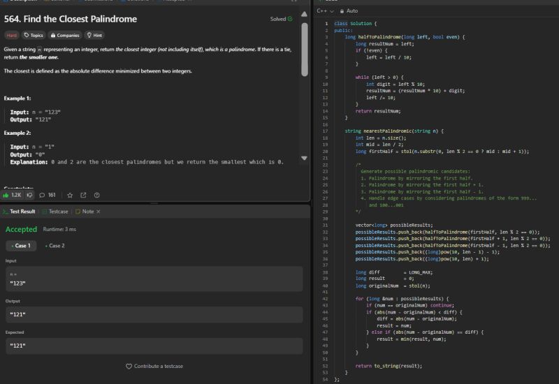 Aditya Kumar on LinkedIn: #coding #leetcode #palindrome #problemsolving ... Aditya Kumar on LinkedIn: #coding #leetcode #palindrome #problemsolving ...