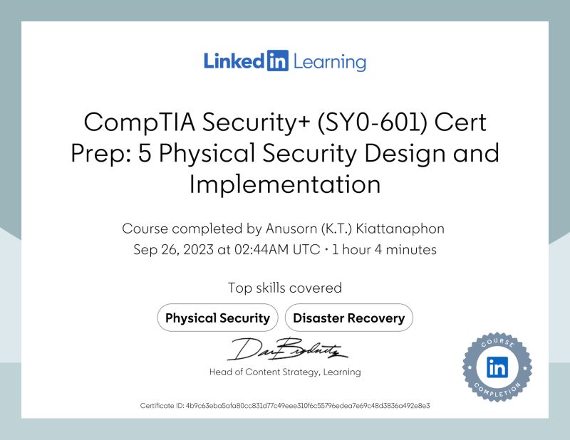 Course on CompTIA Security+ (SY0-601) | Anusorn (K.T.) Kiattanaphon ... Course on CompTIA Security+ (SY0-601) | Anusorn (K.T.) Kiattanaphon ...