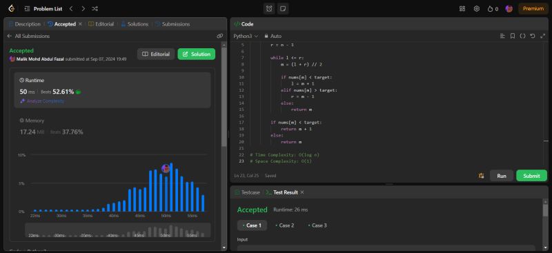 Day 26 of Leetcode Challenge: Search Insert Position | Malik M Abdul ... Day 26 of Leetcode Challenge: Search Insert Position | Malik M Abdul ...