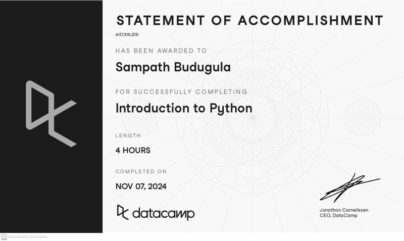 Sampath Budugula on LinkedIn: #datacamp #python #pythonprogramming # ... Sampath Budugula on LinkedIn: #datacamp #python #pythonprogramming # ...