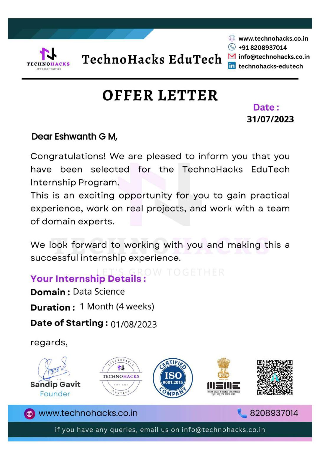 Eshwanth G M on LinkedIn: #technohacksedutech #datascience # ... Eshwanth G M on LinkedIn: #technohacksedutech #datascience # ...
