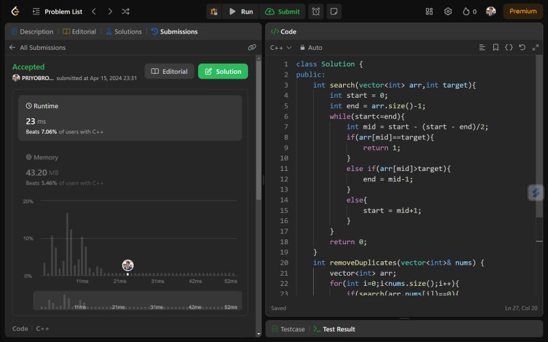 Completing LeetCode challenge with C++ | Priyobroto Karmakar posted on ... Completing LeetCode challenge with C++ | Priyobroto Karmakar posted on ...