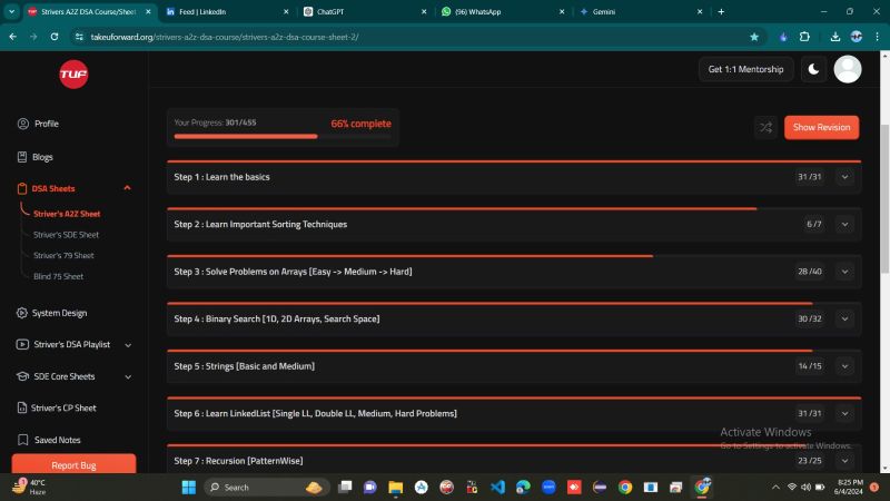 Pushing DSA with Striver's A2Z and Coding Ninjas | Shubham Kumar posted ... Pushing DSA with Striver's A2Z and Coding Ninjas | Shubham Kumar posted ...