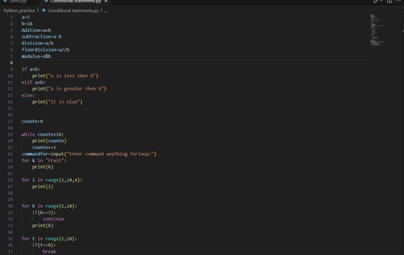 Abdul Aziz on LinkedIn: Task 7 practice operators , conditional ... Abdul Aziz on LinkedIn: Task 7 practice operators , conditional ...