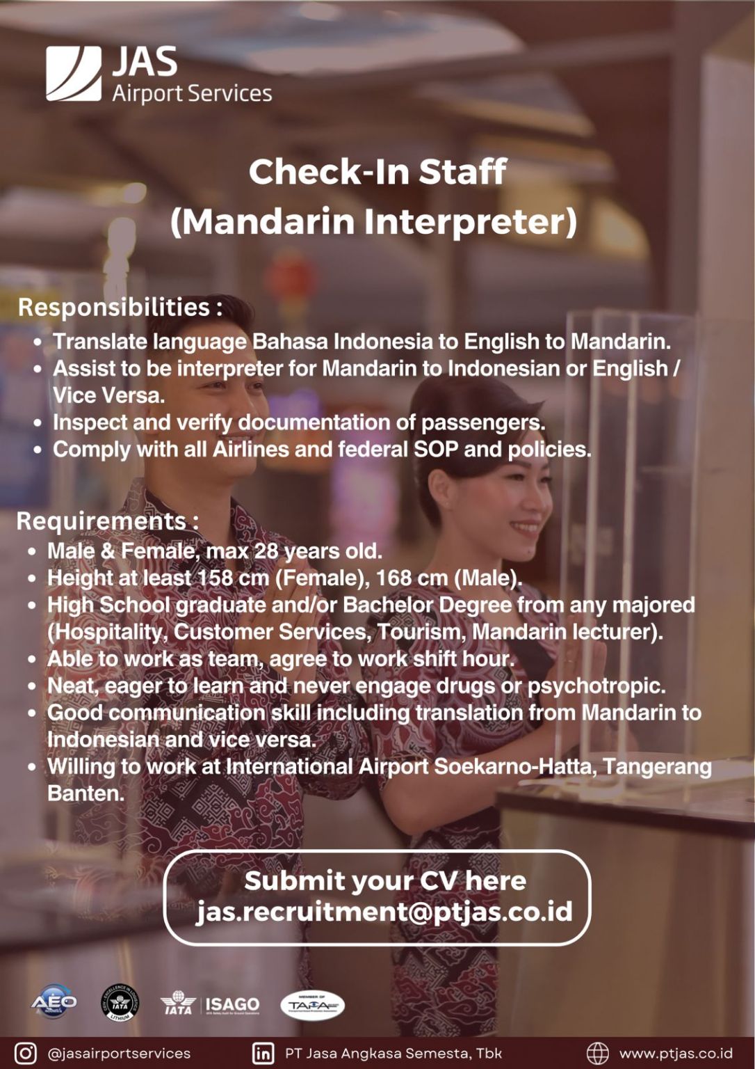 Anindra Wulandari on LinkedIn: #careers #jobvacancy #nowhiring #interpreter Anindra Wulandari on LinkedIn: #careers #jobvacancy #nowhiring #interpreter