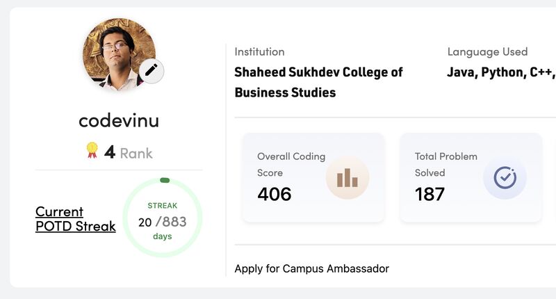 Vinit Vijal on LinkedIn: #codingmilestone #gfg #leetcode #goalsetting # ... Vinit Vijal on LinkedIn: #codingmilestone #gfg #leetcode #goalsetting # ...