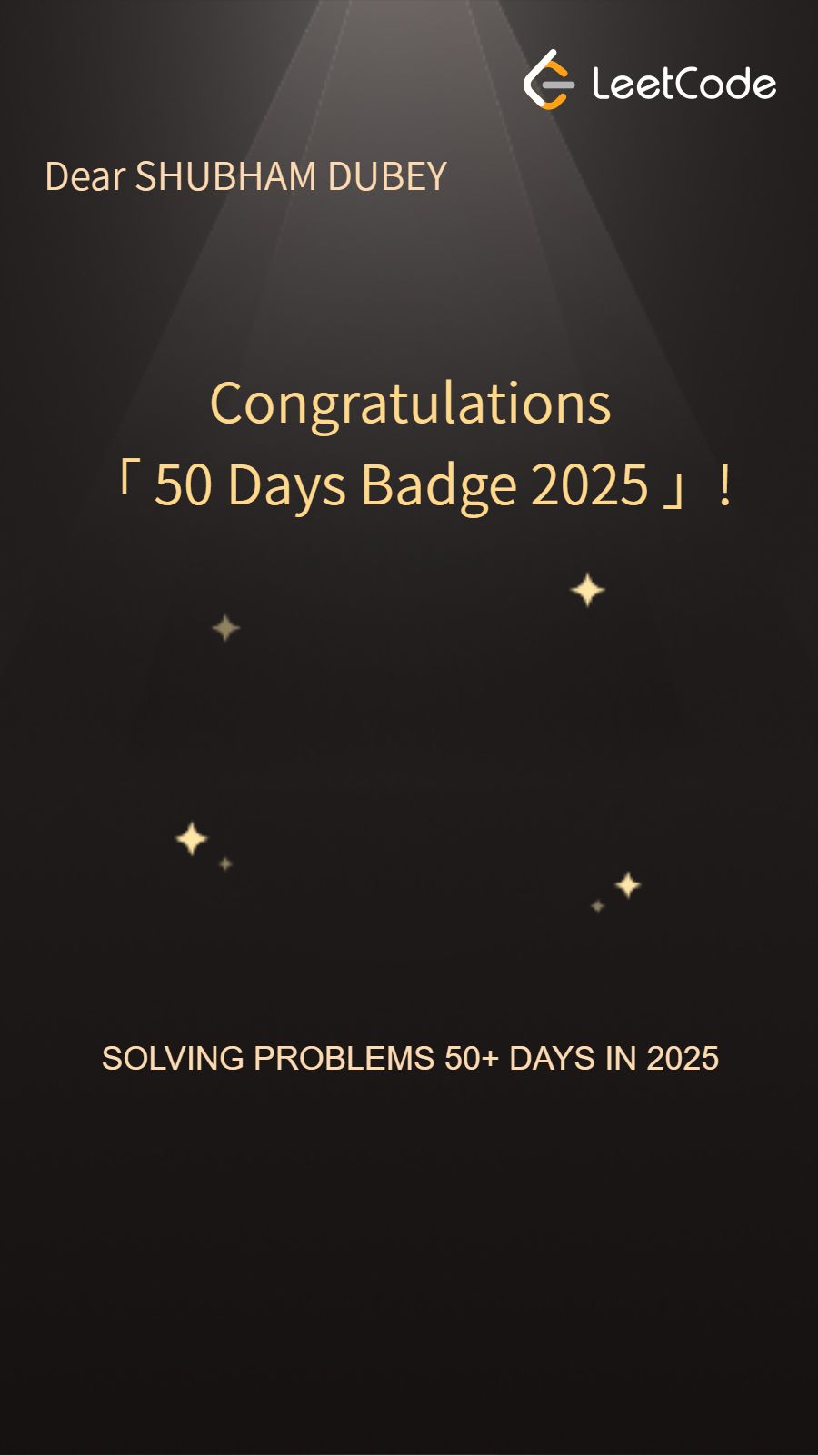 #navratri #leetcode #codingstreak #keepgrowin | Shubham Dubey #navratri #leetcode #codingstreak #keepgrowin | Shubham Dubey