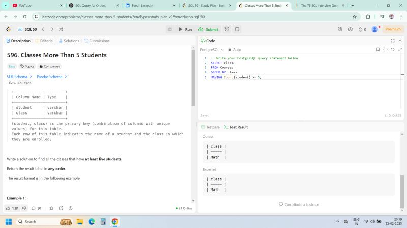 Abhi Prajapati on LinkedIn: #sql #coding #leetcode Abhi Prajapati on LinkedIn: #sql #coding #leetcode