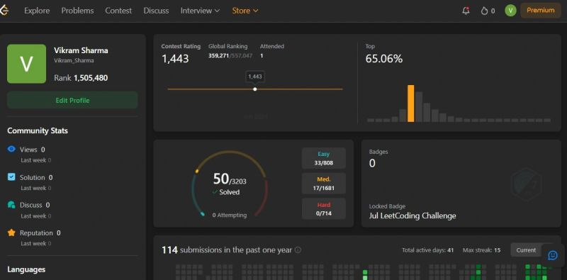 Completed half-century on LeetCode! | Vikram Sharma posted on the topic ... Completed half-century on LeetCode! | Vikram Sharma posted on the topic ...