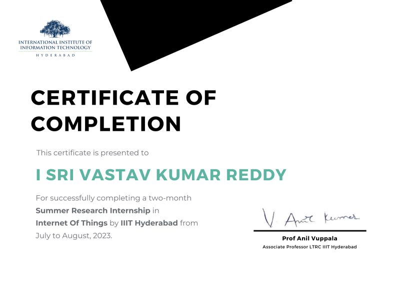 SRI VASTAV on LinkedIn: #iiit #iot SRI VASTAV on LinkedIn: #iiit #iot