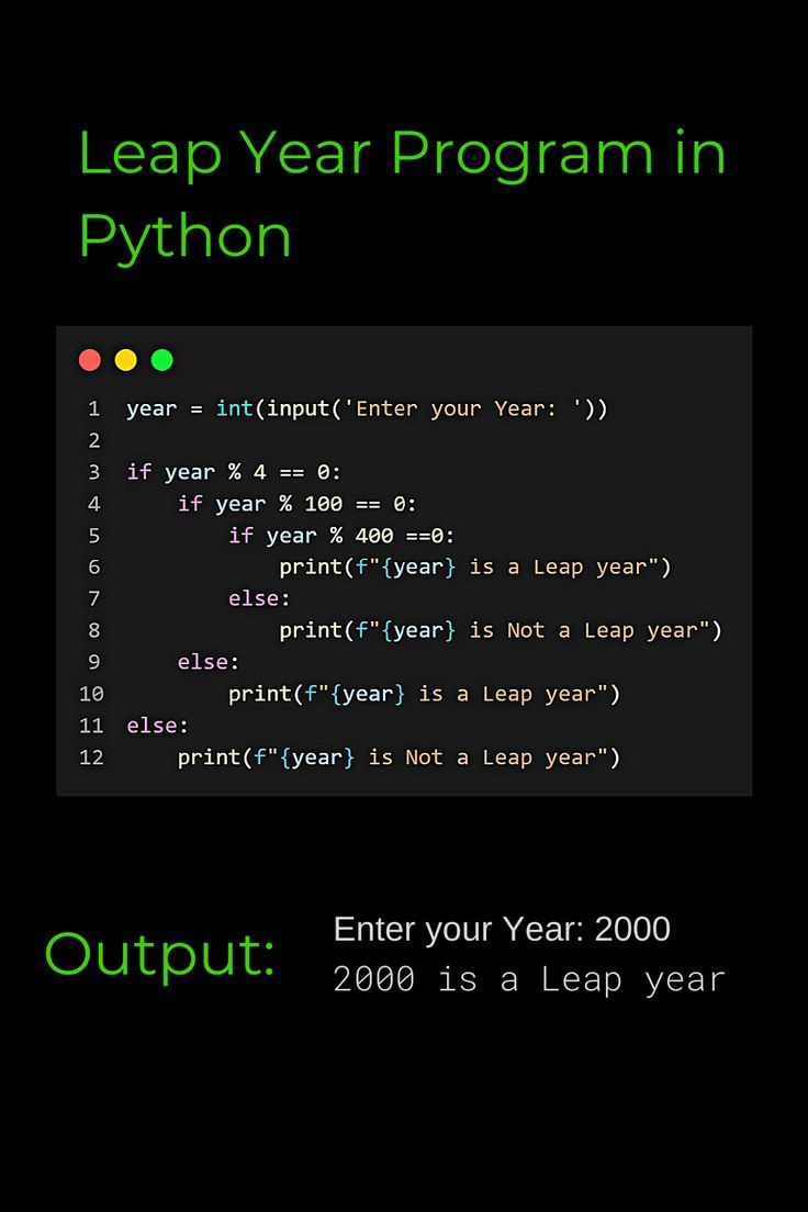 Aayush Tyagi on LinkedIn: #python #coding #leapyear #pythonprogramming ... Aayush Tyagi on LinkedIn: #python #coding #leapyear #pythonprogramming ...