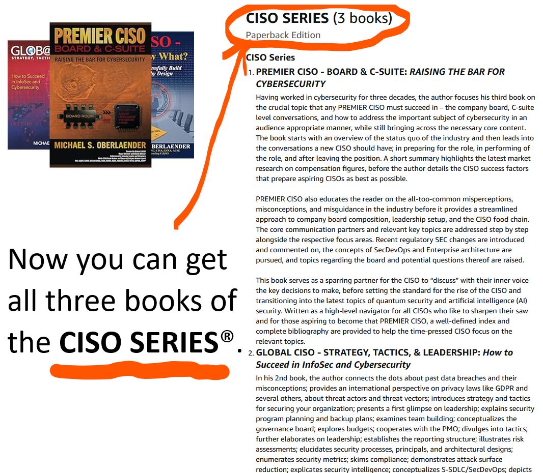 Michael S. Oberlaender - PREMIER CISO on LinkedIn: #cisoseries #ciso # ... Michael S. Oberlaender - PREMIER CISO on LinkedIn: #cisoseries #ciso # ...