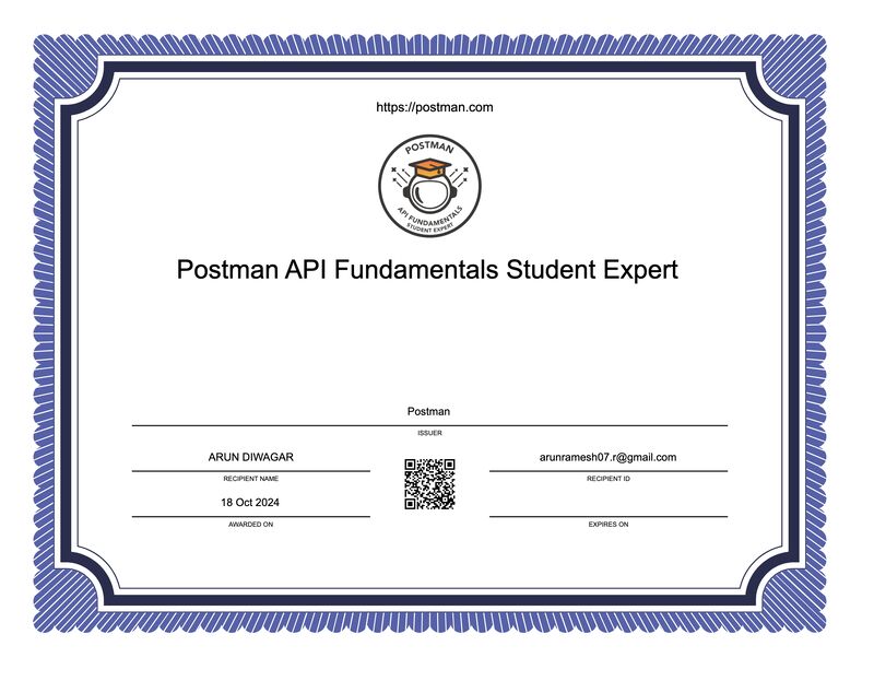 ARUN DIWAGAR on LinkedIn: #postman #apifundamentals # ... ARUN DIWAGAR on LinkedIn: #postman #apifundamentals # ...