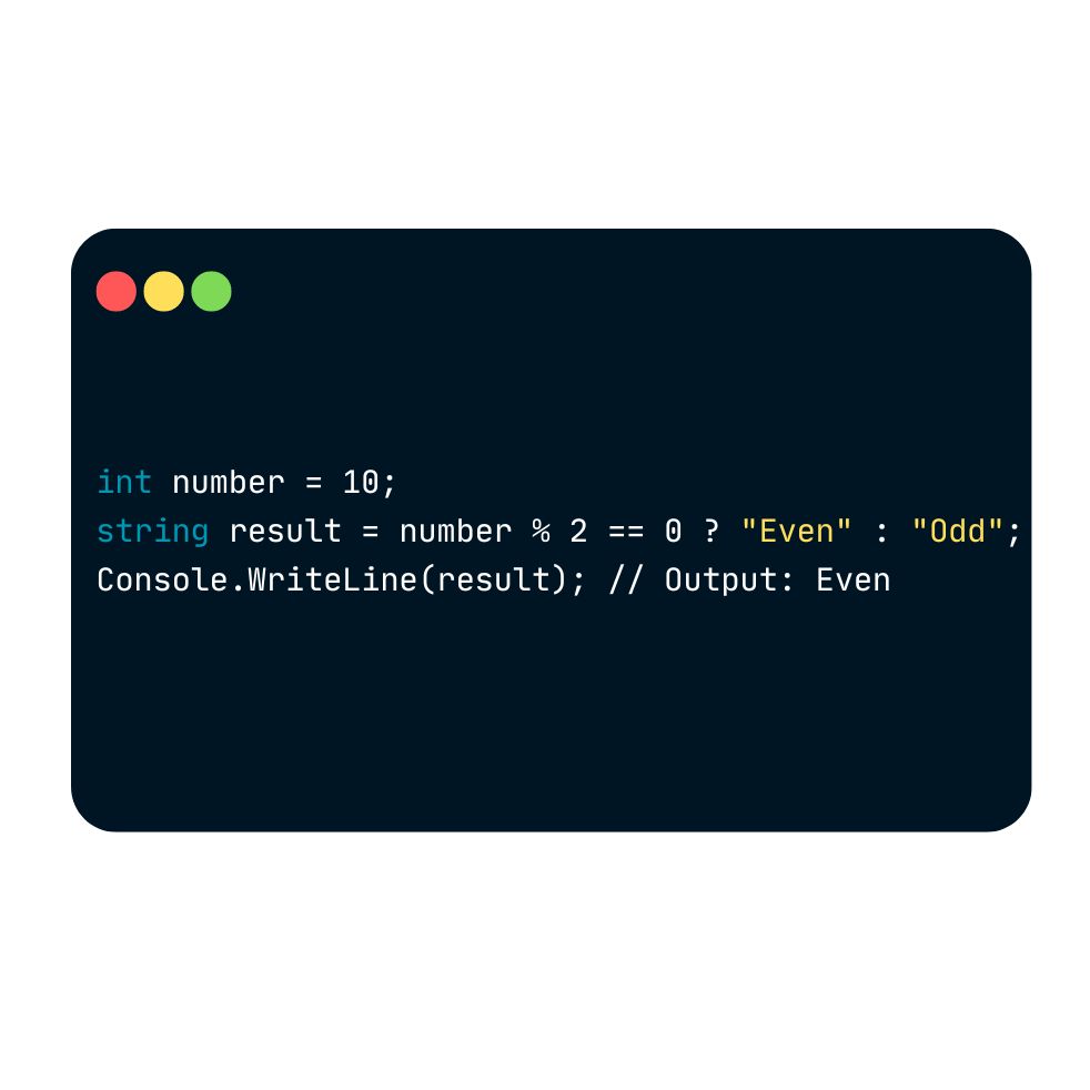 Prakash Raj on LinkedIn: #csharp #ternaryoperator #programmingtips #dotnet Prakash Raj on LinkedIn: #csharp #ternaryoperator #programmingtips #dotnet