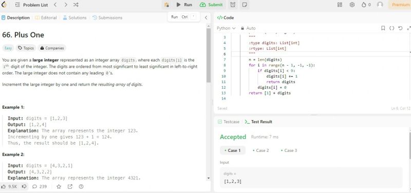 Kishore T on LinkedIn: “Solving the ‘Plus One’ Challenge on LeetCode: A ... Kishore T on LinkedIn: “Solving the ‘Plus One’ Challenge on LeetCode: A ...