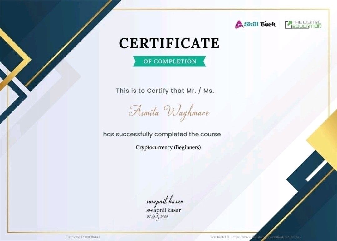 Asmita Waghmare on LinkedIn: #lifelonglearner #blockchain # ... Asmita Waghmare on LinkedIn: #lifelonglearner #blockchain # ...