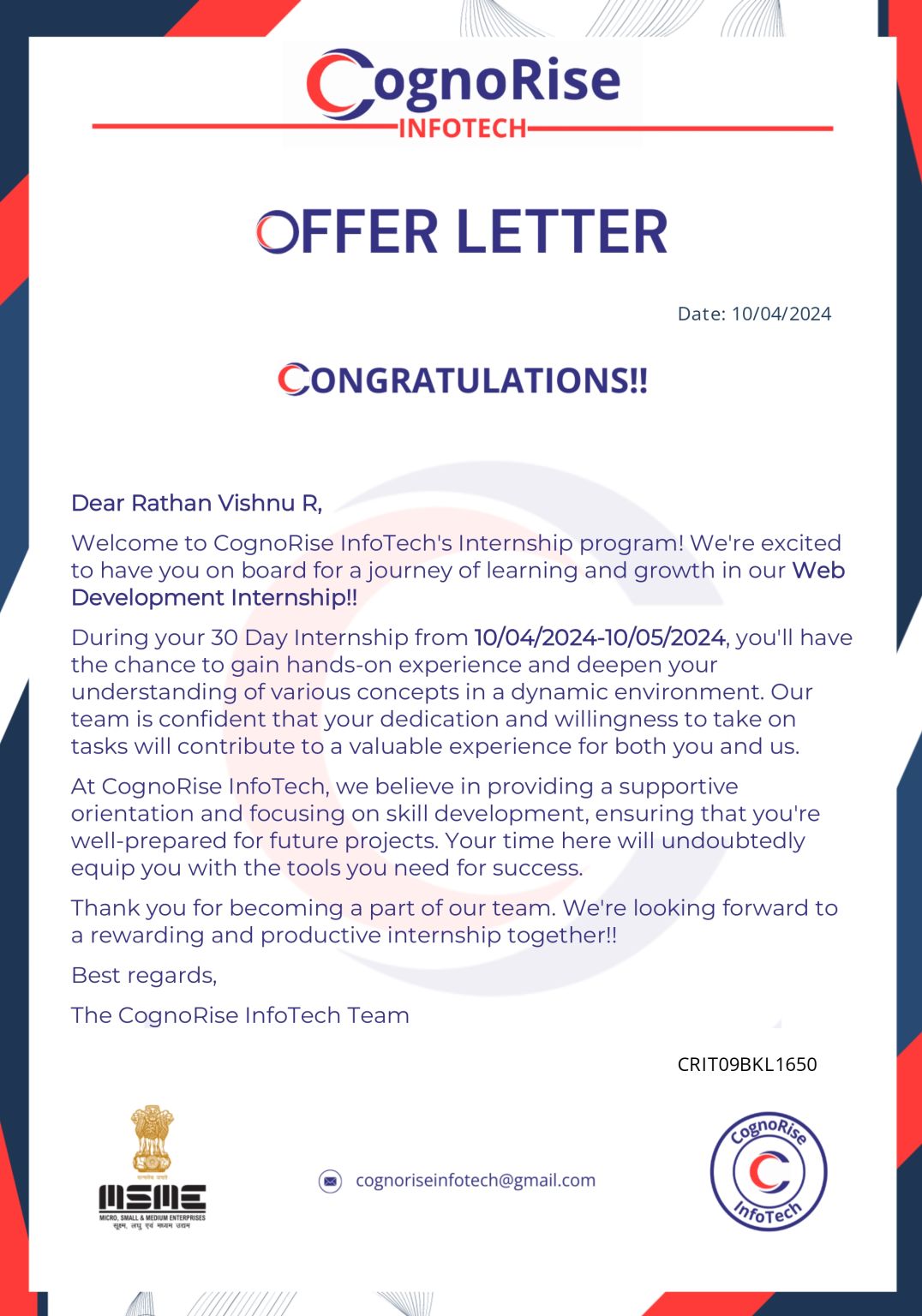 Rathan Vishnu R on LinkedIn: #cognorise #internship #webdevelopment ... Rathan Vishnu R on LinkedIn: #cognorise #internship #webdevelopment ...