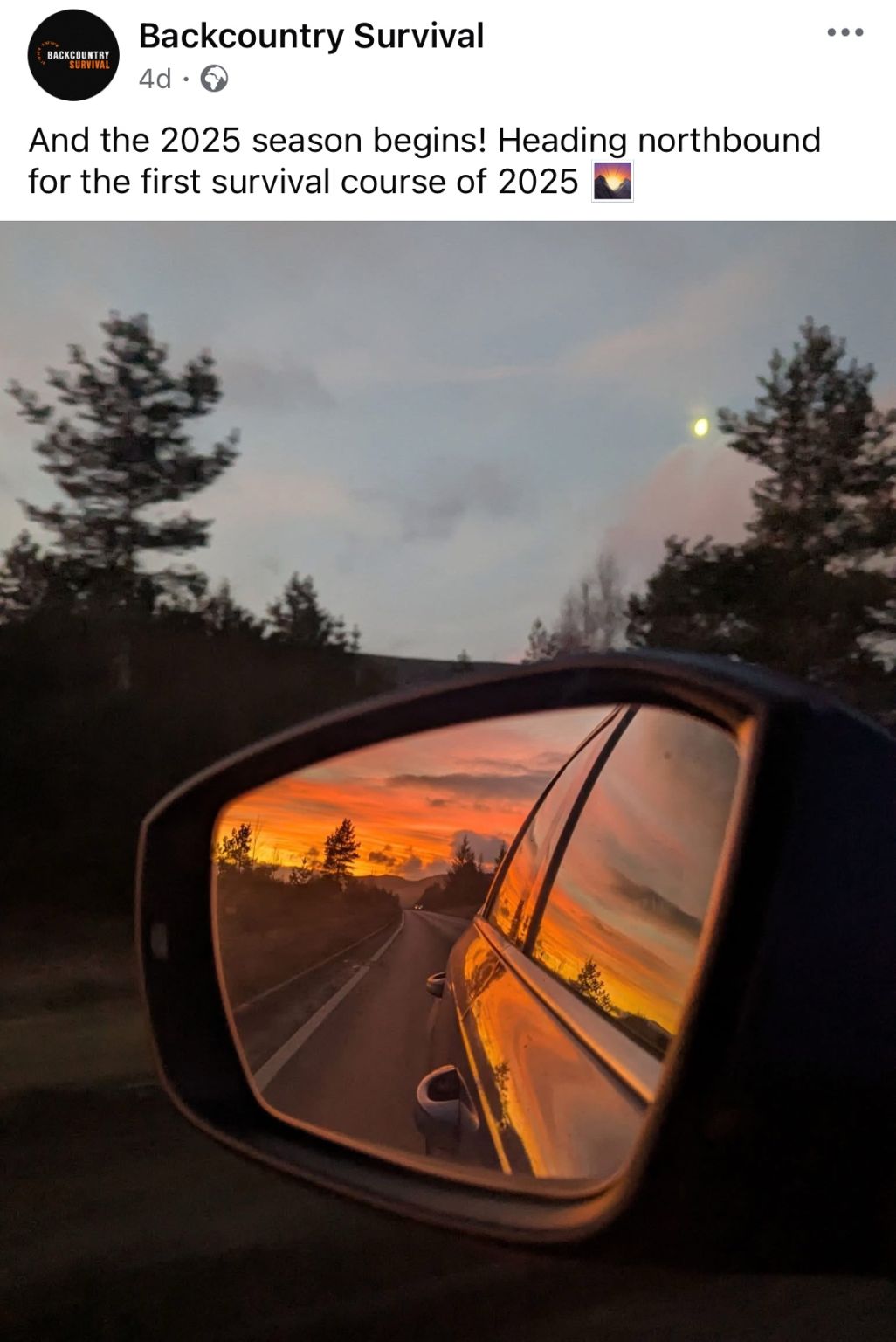 And so the 2025 season begins for us at Backcountry Survival. If you ... And so the 2025 season begins for us at Backcountry Survival. If you ...