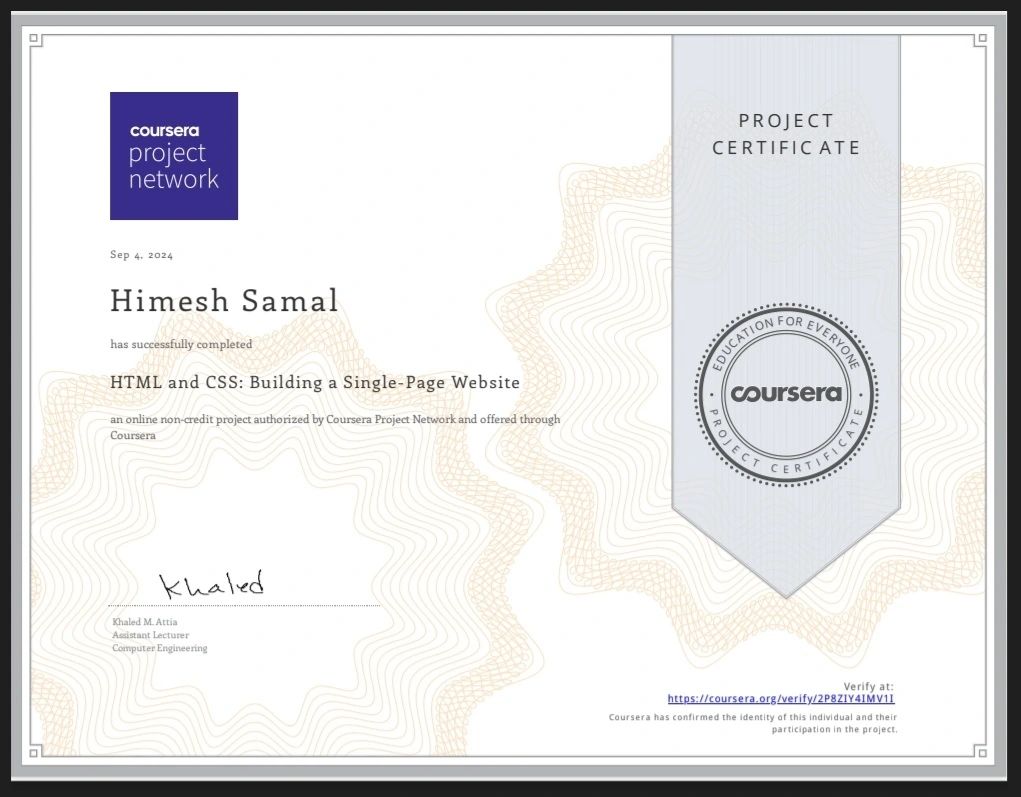 Himesh samal on LinkedIn: #webdevelopment #html #css Himesh samal on LinkedIn: #webdevelopment #html #css