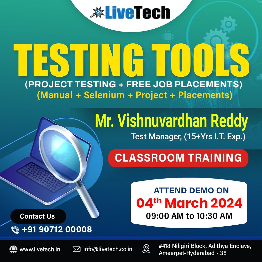 LiveTech QA on LinkedIn: Dear Student, Welcome to LiveTech (Indiaβs No ... LiveTech QA on LinkedIn: Dear Student, Welcome to LiveTech (Indiaβs No ...