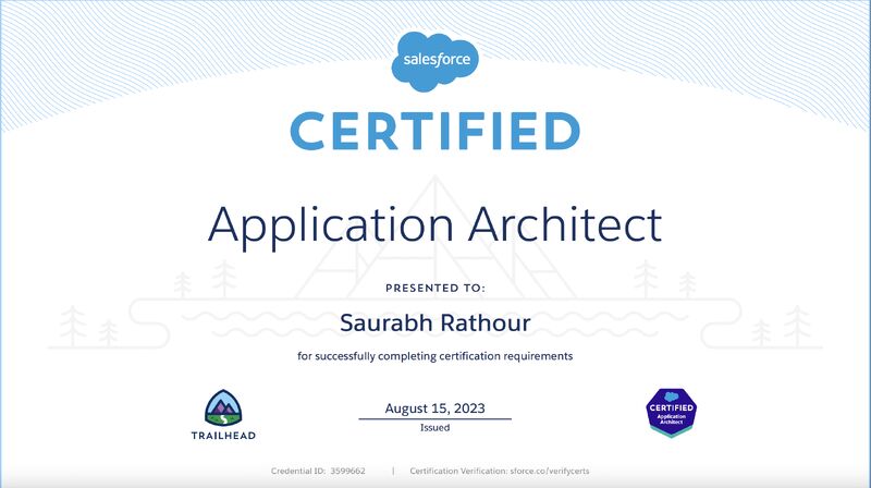 Saurabh Rathour on LinkedIn: #applicationarchitect #salesforcecertified ... Saurabh Rathour on LinkedIn: #applicationarchitect #salesforcecertified ...