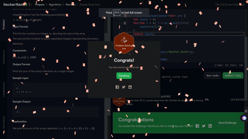 #2star #hackerrank #problemsolving #datastructuresandalgorithms ... #2star #hackerrank #problemsolving #datastructuresandalgorithms ...