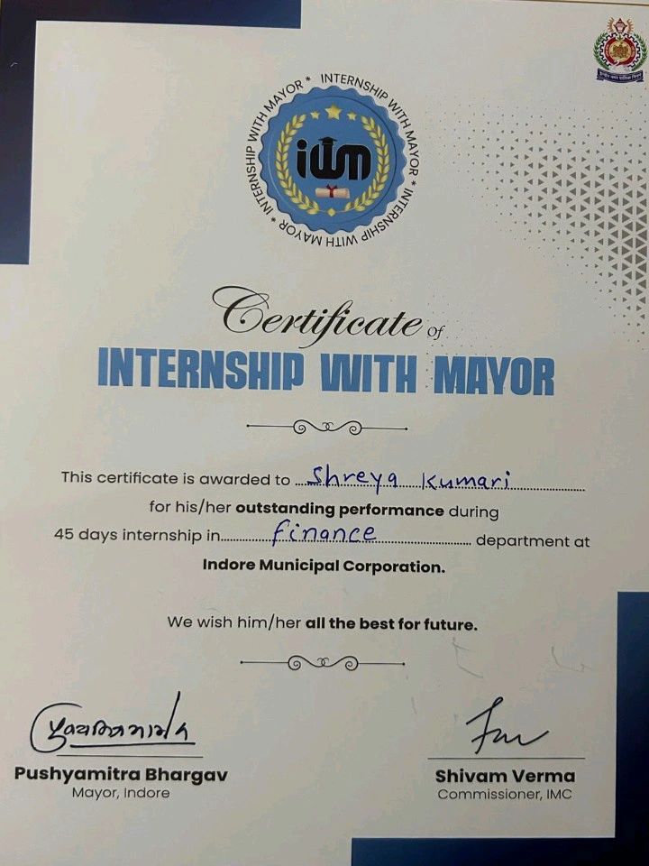 Shreya Kumari on LinkedIn: #finance #internship # ... Shreya Kumari on LinkedIn: #finance #internship # ...