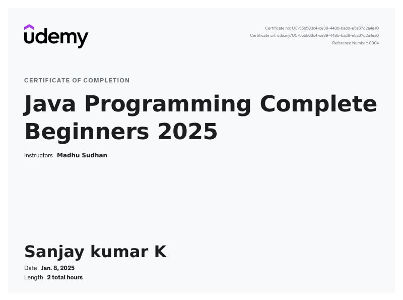 Sanjay Kumar K on LinkedIn: #java #programming #softwaredevelopment # ... Sanjay Kumar K on LinkedIn: #java #programming #softwaredevelopment # ...