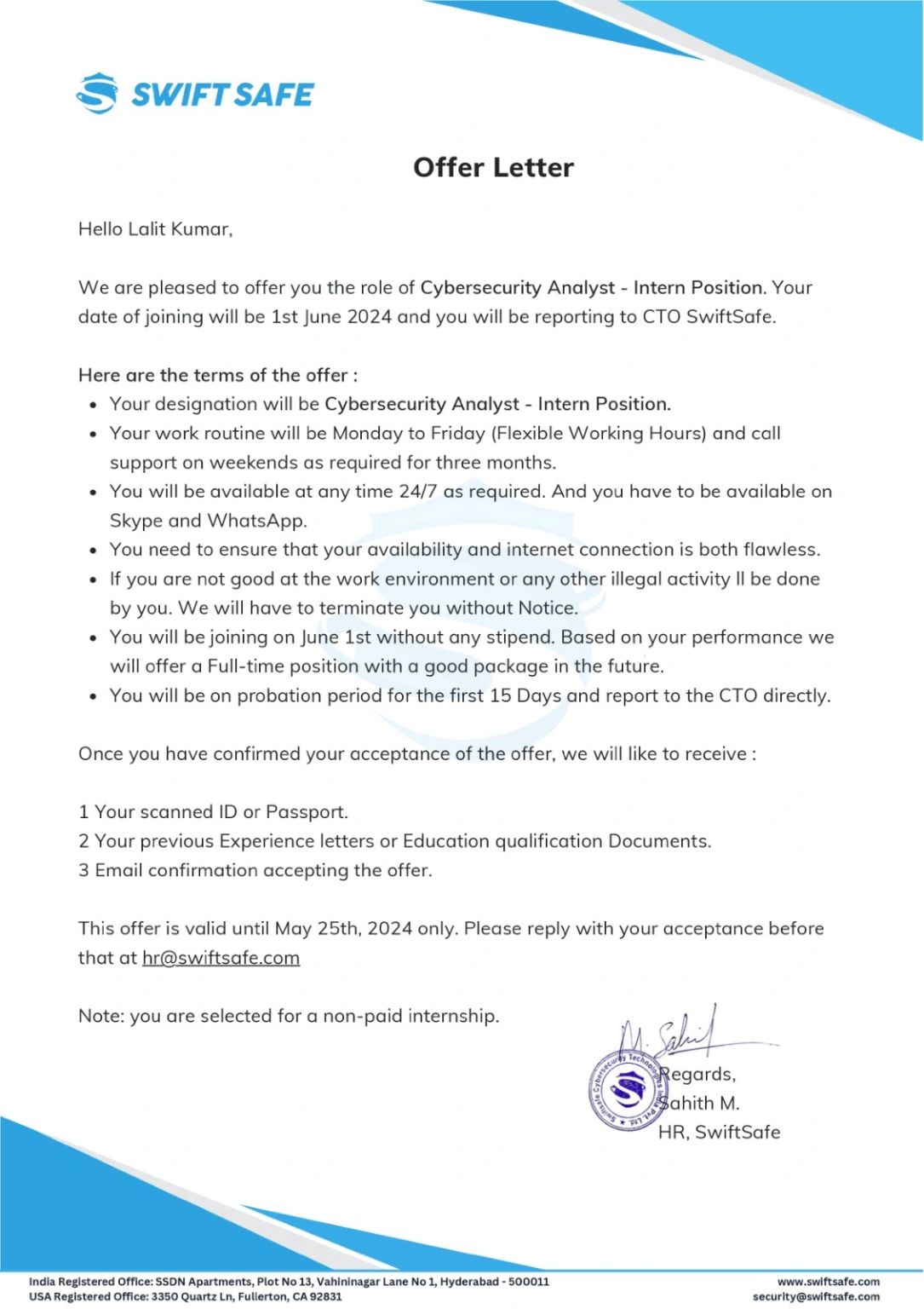 Lalit Kumar Chugh on LinkedIn: Finally got my Cyber Analyst Intern ... Lalit Kumar Chugh on LinkedIn: Finally got my Cyber Analyst Intern ...