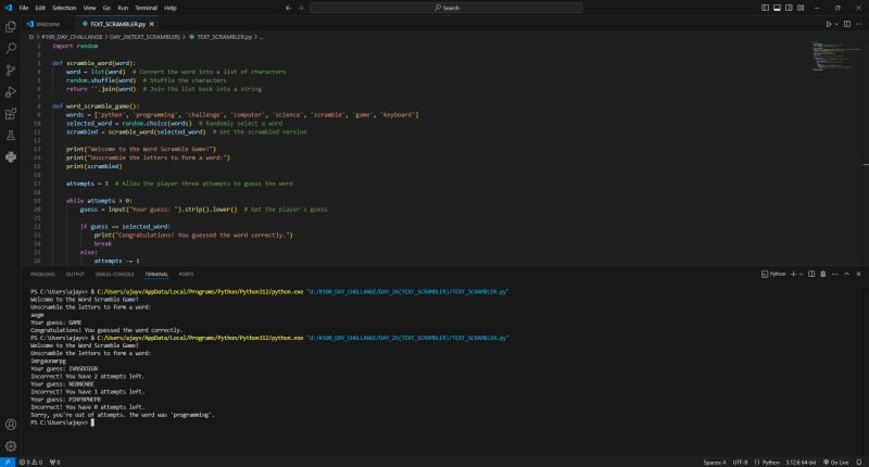 Ajay vetri NJ on LinkedIn: #day26 #100daysofcode #python # ... Ajay vetri NJ on LinkedIn: #day26 #100daysofcode #python # ...