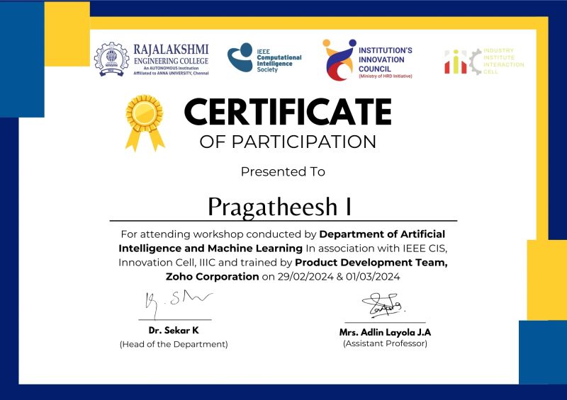Pragatheesh Indiran on LinkedIn: #rec #zoho Pragatheesh Indiran on LinkedIn: #rec #zoho