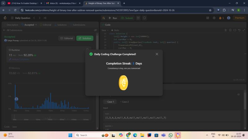 KOTHA SATYA PRANAY on LinkedIn: #leetcode #dailychallenge #binarytree # ... KOTHA SATYA PRANAY on LinkedIn: #leetcode #dailychallenge #binarytree # ...