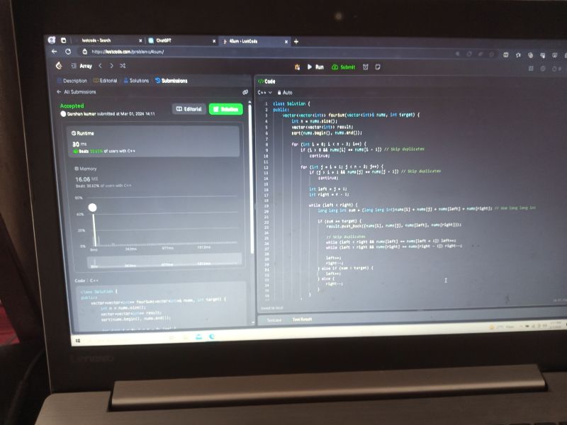 Question 18 @leetcode completed which is 4 sum using the three pointer ... Question 18 @leetcode completed which is 4 sum using the three pointer ...