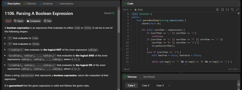 Kishore M on LinkedIn: #coding #leetcode #algorithm #booleanexpressions ... Kishore M on LinkedIn: #coding #leetcode #algorithm #booleanexpressions ...