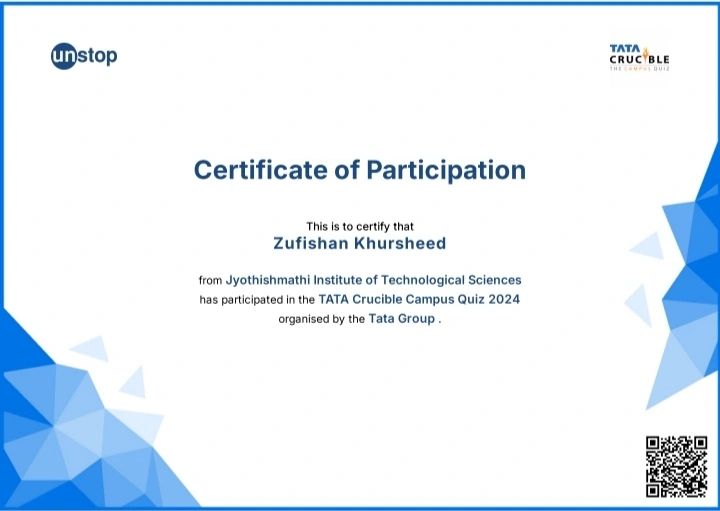Zufishan Khursheed on LinkedIn: #unstop #knowledgeinitiative # ... Zufishan Khursheed on LinkedIn: #unstop #knowledgeinitiative # ...