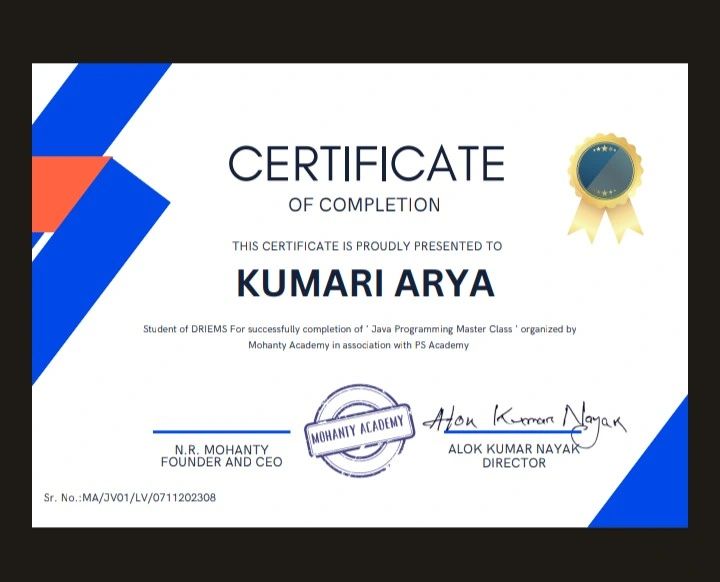 Kumari Arya .2nd on LinkedIn: Successful Java programming master ... Kumari Arya .2nd on LinkedIn: Successful Java programming master ...