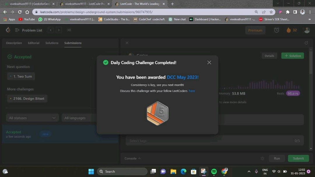 Vivek Rathore on LinkedIn: #dccmay2023 #leetcode2023 #leetcode # ... Vivek Rathore on LinkedIn: #dccmay2023 #leetcode2023 #leetcode # ...