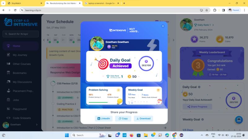 I achived daily goal. | Ponne Gowtham I achived daily goal. | Ponne Gowtham