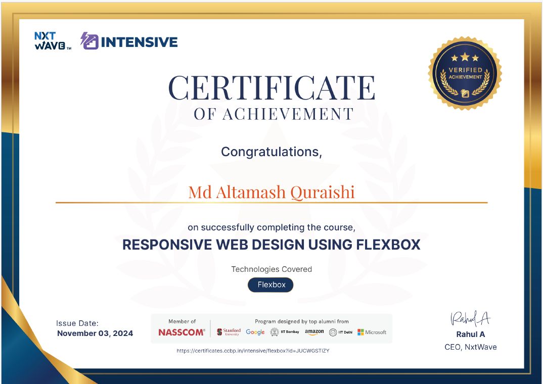 Altamash Ali on LinkedIn: #ccbp #nxtwave #nxtwave #python #coding # ... Altamash Ali on LinkedIn: #ccbp #nxtwave #nxtwave #python #coding # ...