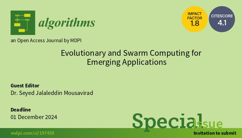 Algorithms MDPI on LinkedIn: #specialissue #evolutionarycomputation # ... Algorithms MDPI on LinkedIn: #specialissue #evolutionarycomputation # ...