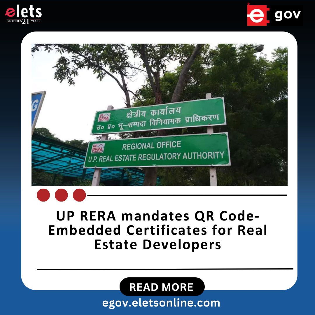 Elets Governance on LinkedIn: UP RERA mandates QR Code-Embedded ... Elets Governance on LinkedIn: UP RERA mandates QR Code-Embedded ...